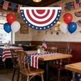 American Pleated Fan Flag, USA Patriotic Half Fan Bunting Flag, Red ...