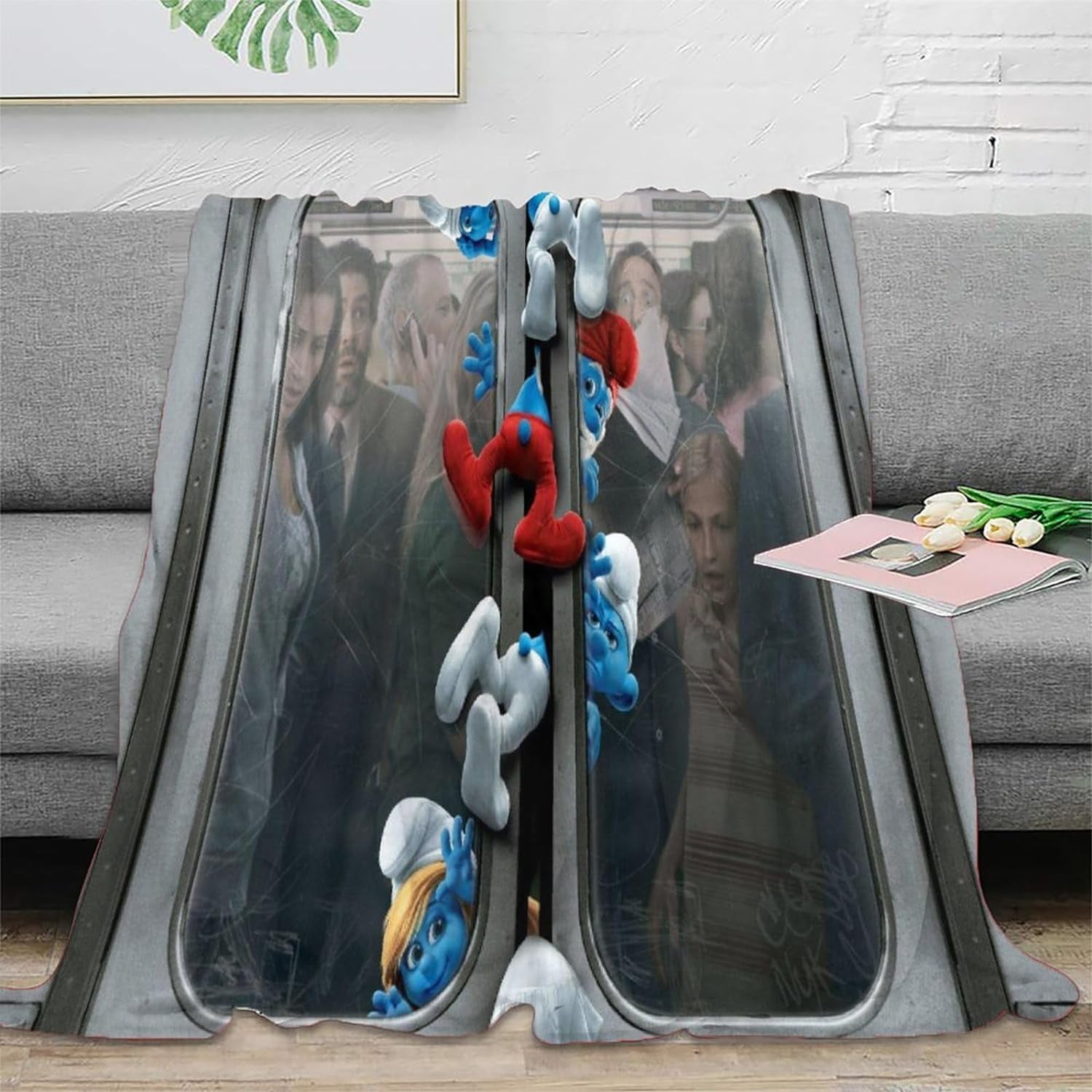 Click here for Officials The Smurfs Print Flannel Blankets 3d Car... prices