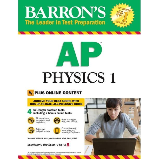 AP Physics 1 with Online Tests (Paperback) - Walmart.com - Walmart.com