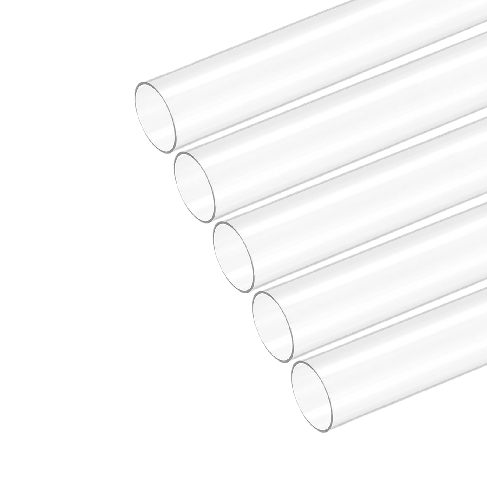 Plastic Pipe Rigid Tube Clear 0.6"(15mm) ID 0.63"(16mm) OD 6" (150mm ...