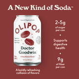 OLIPOP Healthy Prebiotic Soda, Doctor Goodwin Flavor, 12 fl oz ...