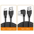 Extra Long 3.5m USB To Type C Angled Power Cable Optional Connector For ...