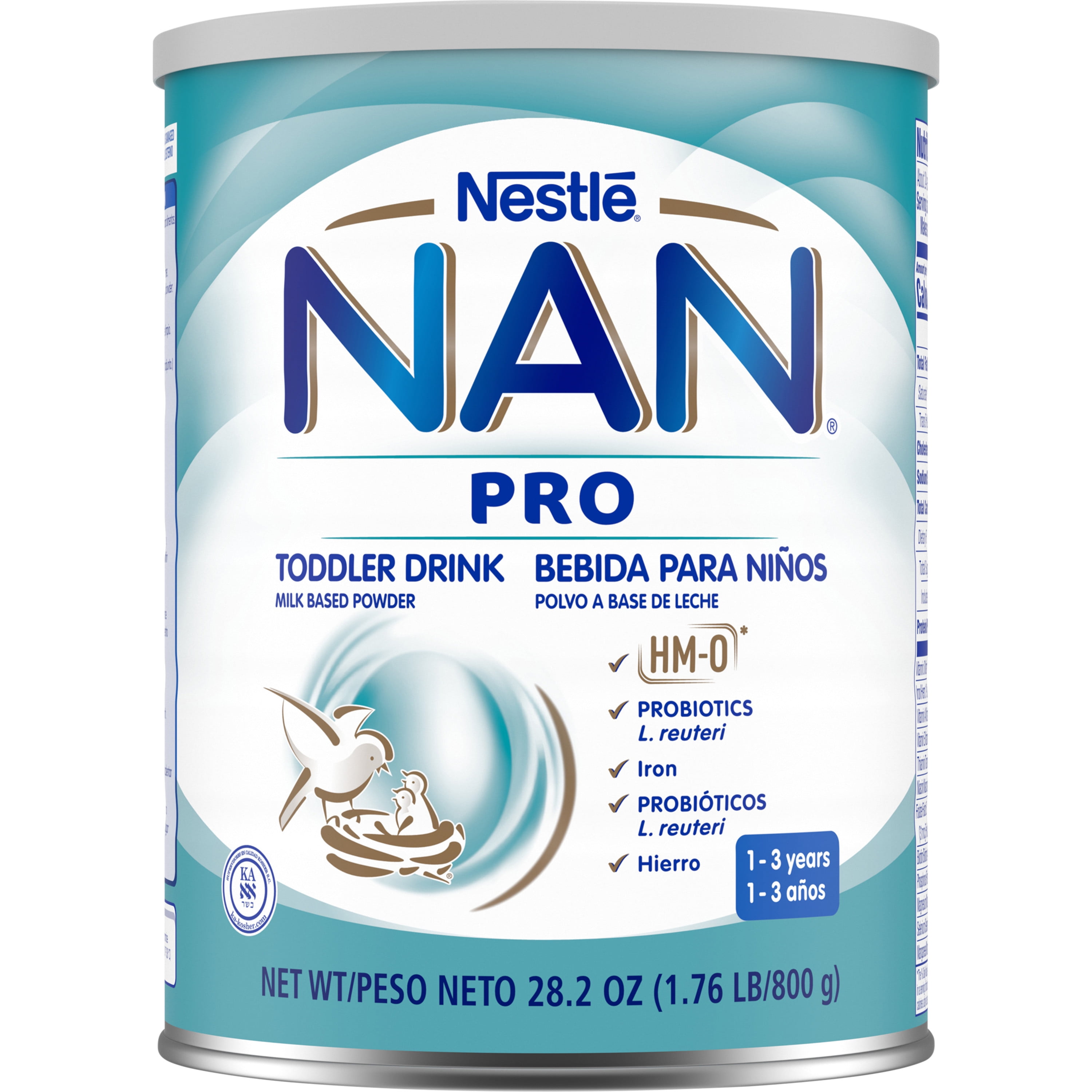 Nestlé NAN Pro 3 Probiotic Powder Toddler Formula, 28.2 oz Canister ...