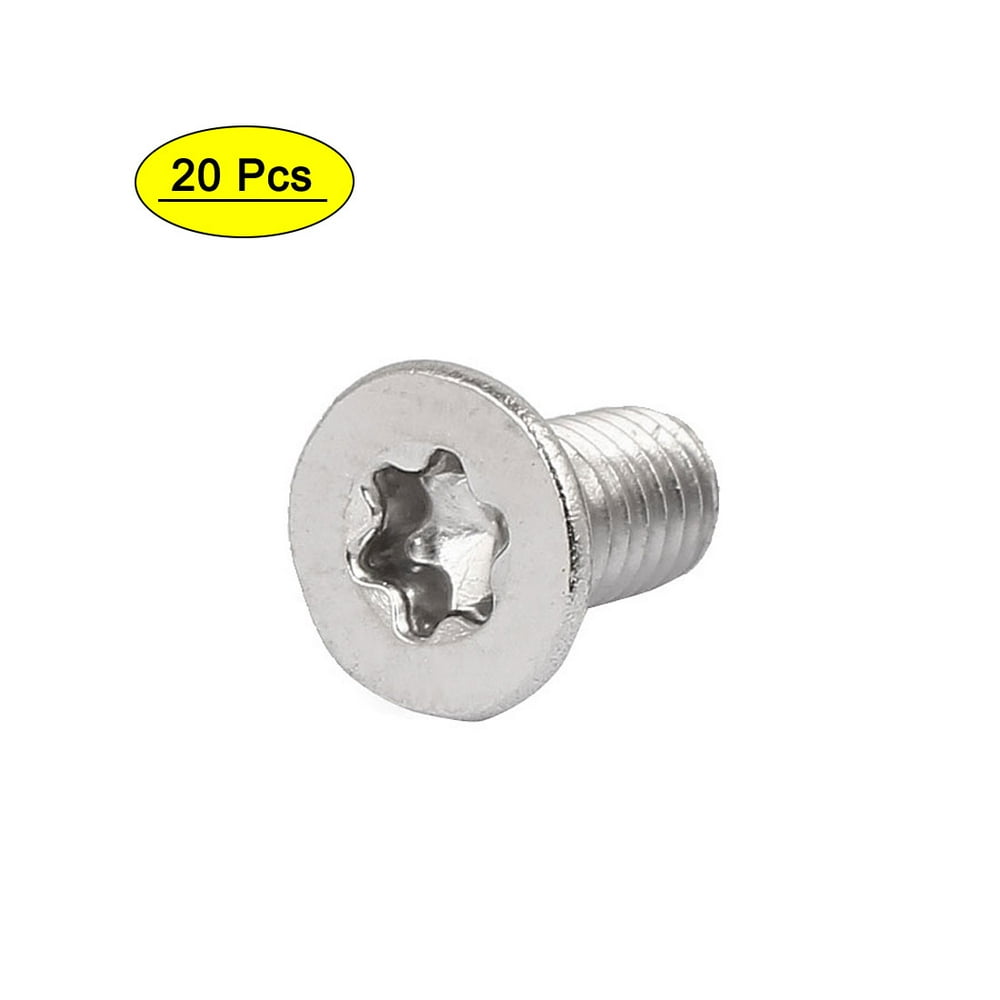 Uxcell M5 x 10mm 316 Stainless Steel Flat Torx Head Machine Screw ...