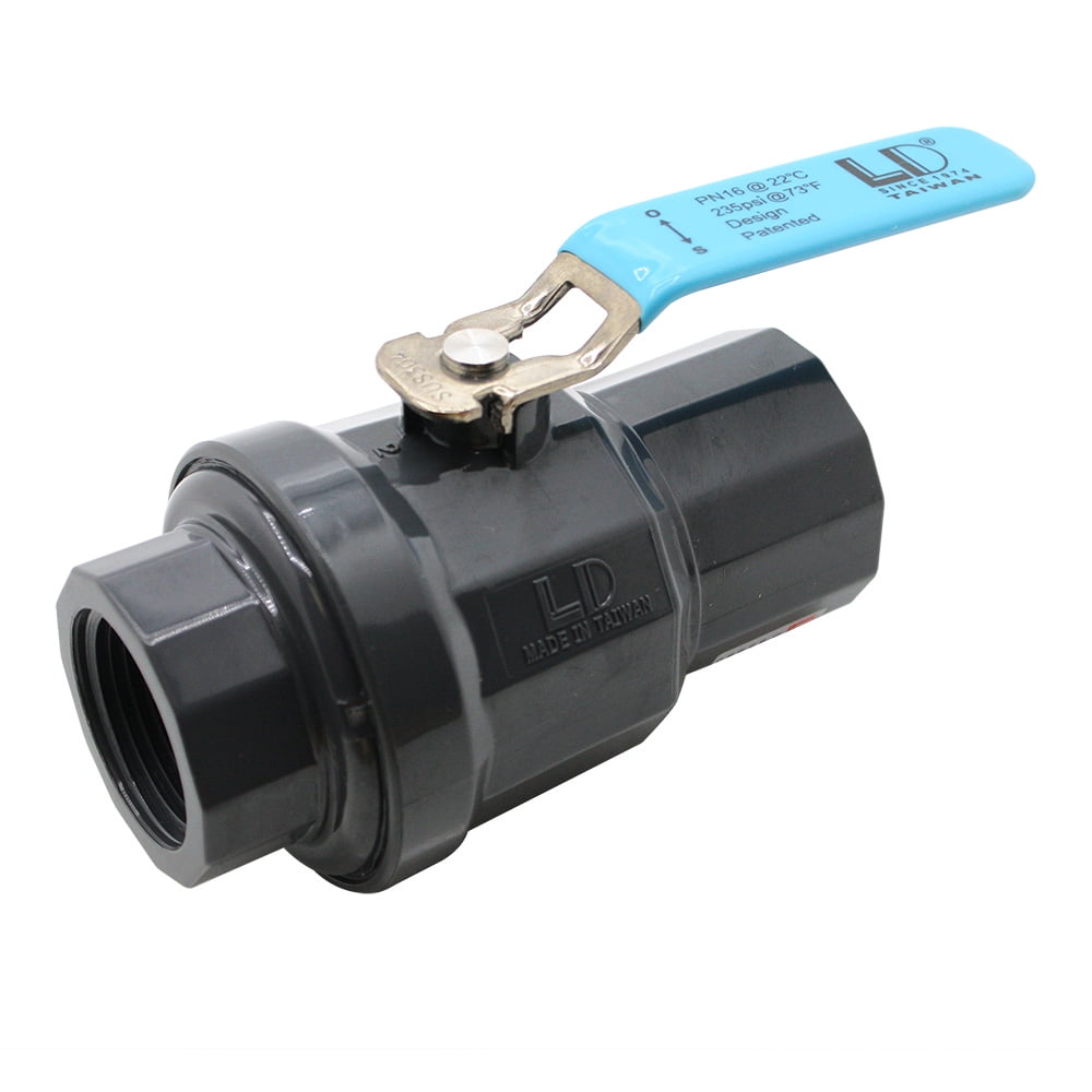 Thrifco 6416222 1 Inch Threaded x Threaded PVC Ball Valve with ...