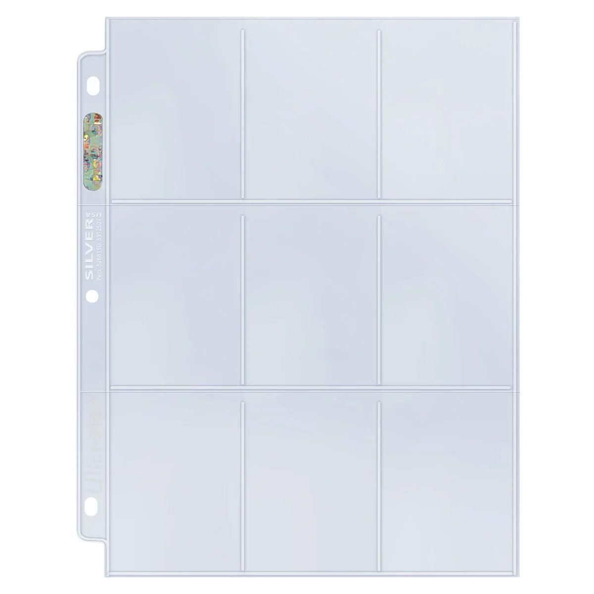 Ultra PRO Silver Series 9-Pocket Pages (100ct) for Standard Size Cards ...