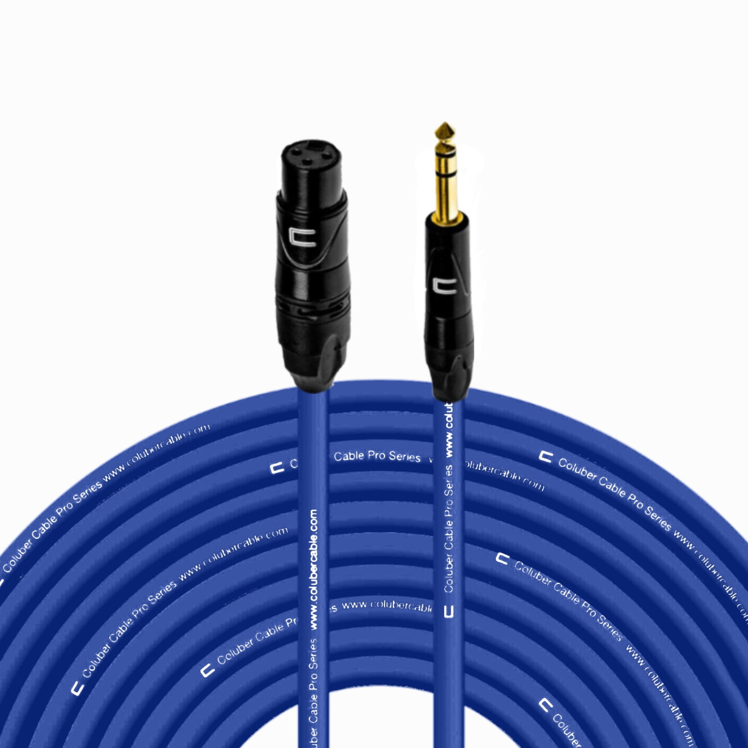 Coluber Cable Balanced XLR Female to 1/4" TRS Male Cable Pro Audio ...