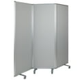 Emma + Oliver Mobile Whiteboard/Cloth 3 Section Partition with Locking ...