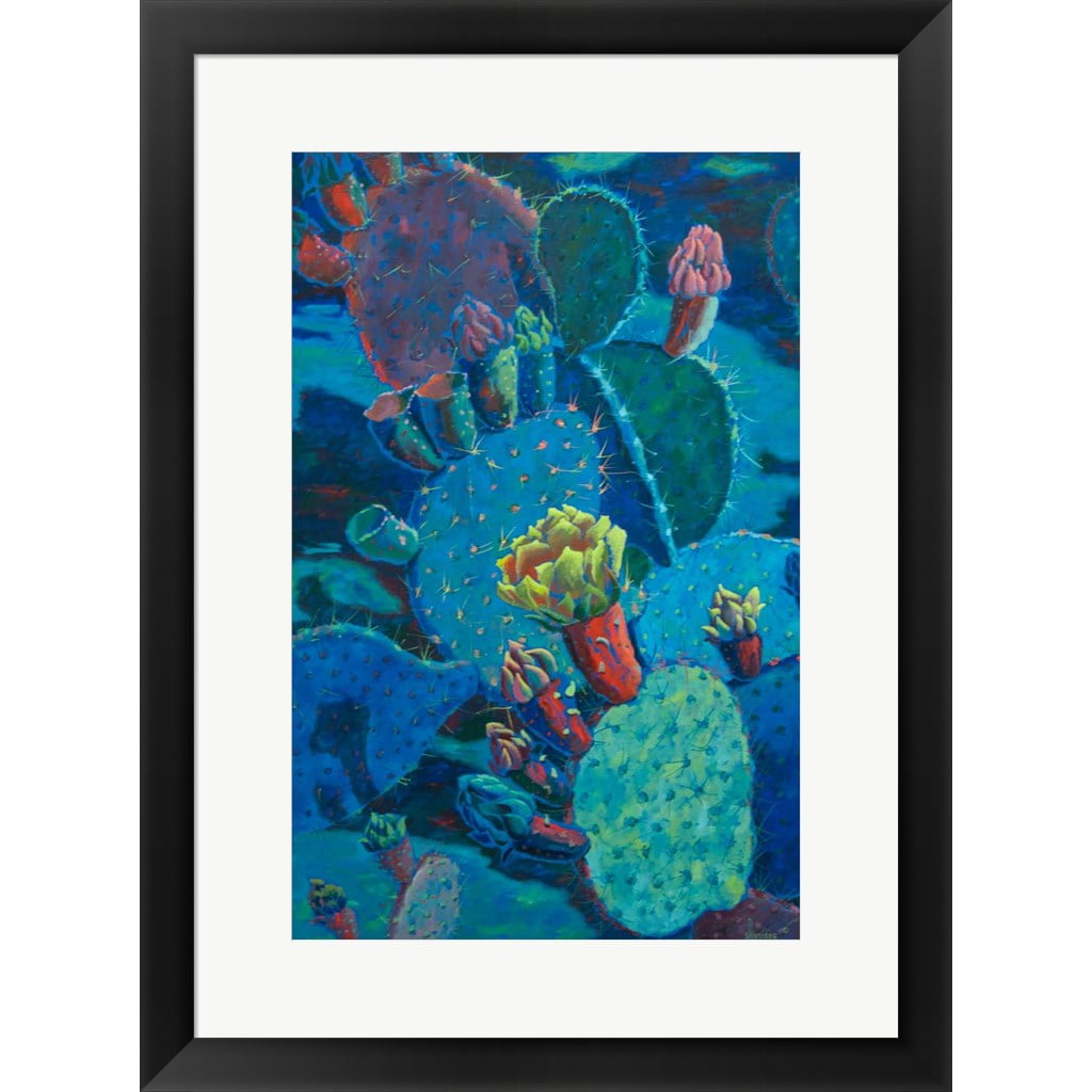 Great Art Now Prickly Pear Night by Sharon Weiser, Framed Wall Art, 18 ...