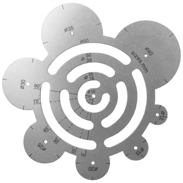 Symkmb Round Leather Cutting Tools Metal Corner Cutting Ruler Circle ...