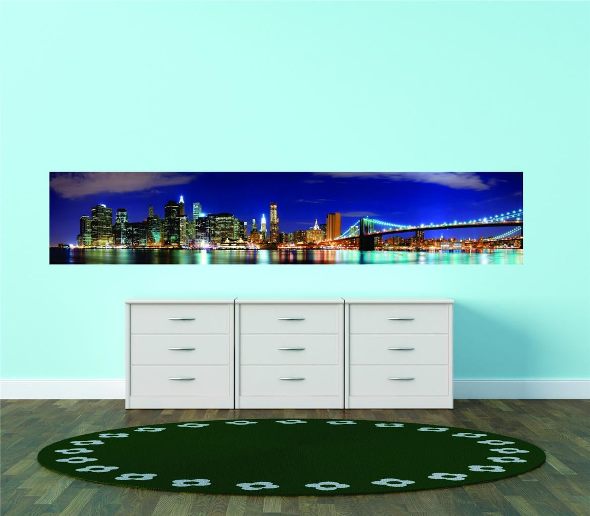 Design With Vinyl Artwork BEAUTIFUL SCENE New York City Bridges Wall ...