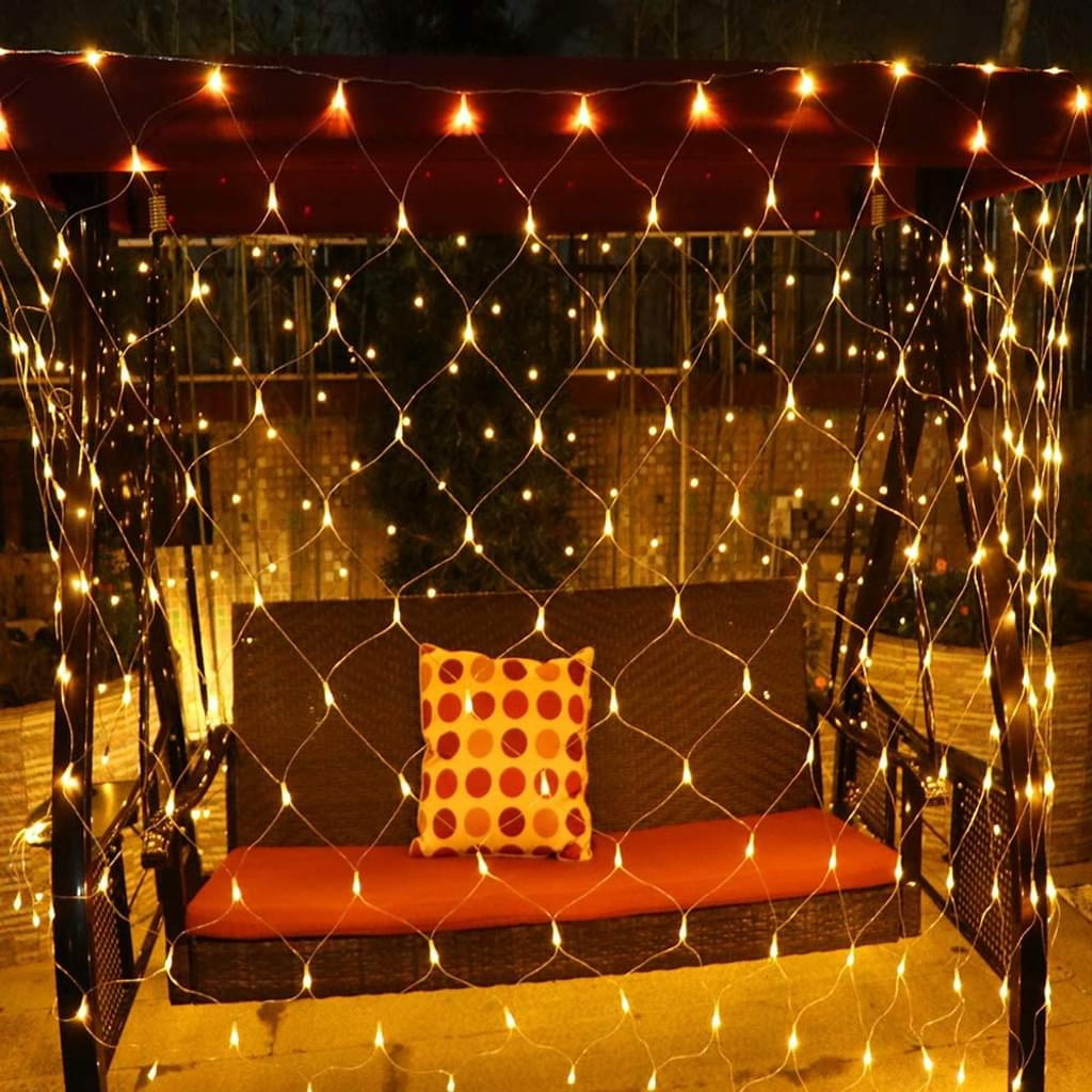 Red de luces LED 192 Red de cadena de luces blancas cálidas de 3 x 2 m ...