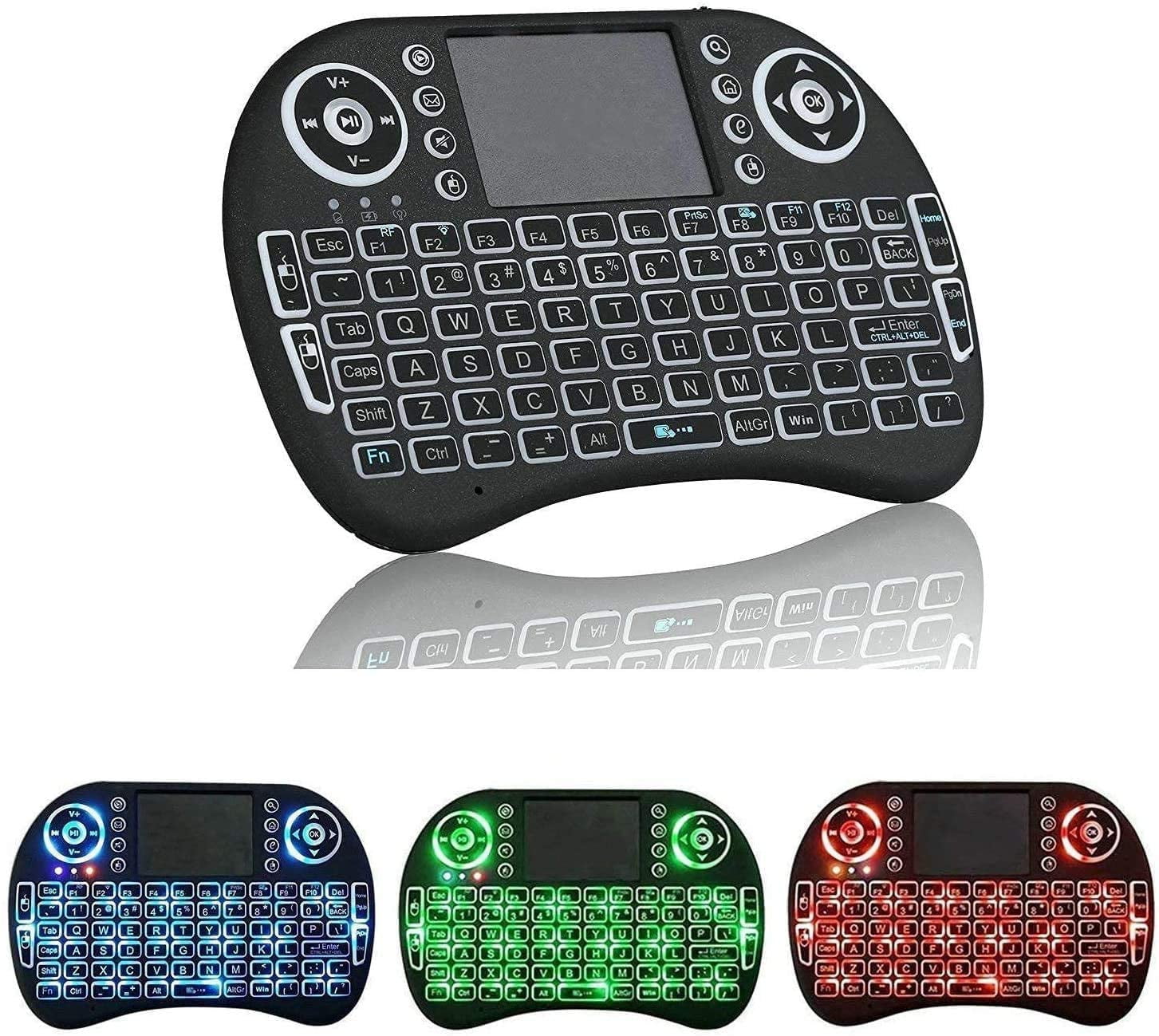 Backlit Mini Wireless Touch Keyboard Handheld Remote, Touchpad Mouse ...