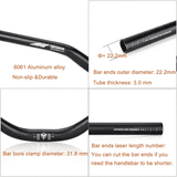 31.8 Bike Handlebar - 25mm, 55mm, 70mm, 90mm Riser Handlebar - 780mm ...