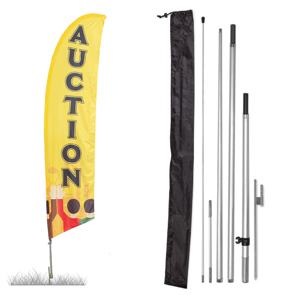 Cobb Promo Open House Red 6ft Real Estate Feather Flag with Complete ...