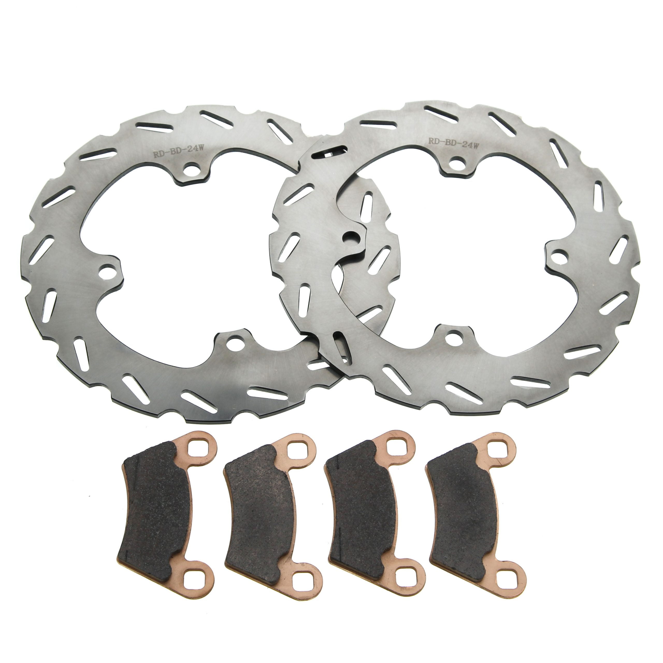 Front Rear MudRat Brake Rotors & Pads 2015 Polaris Ranger Crew 570 Full ...