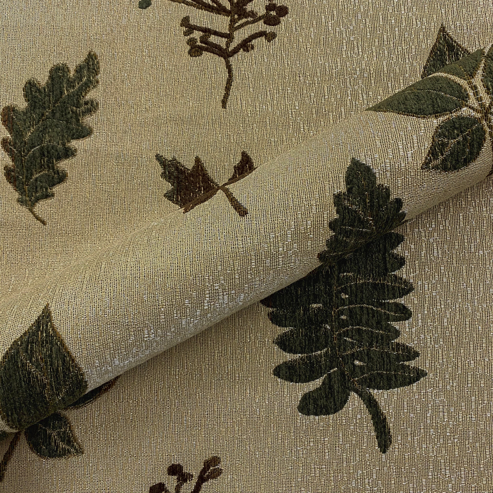 Oakdale Embroidered Chenille Foliage Upholstery Fabric 54" by the Yard ...