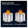 20" Smokeless Firepit with Stand, Stainless Steel Wood Burning for ...