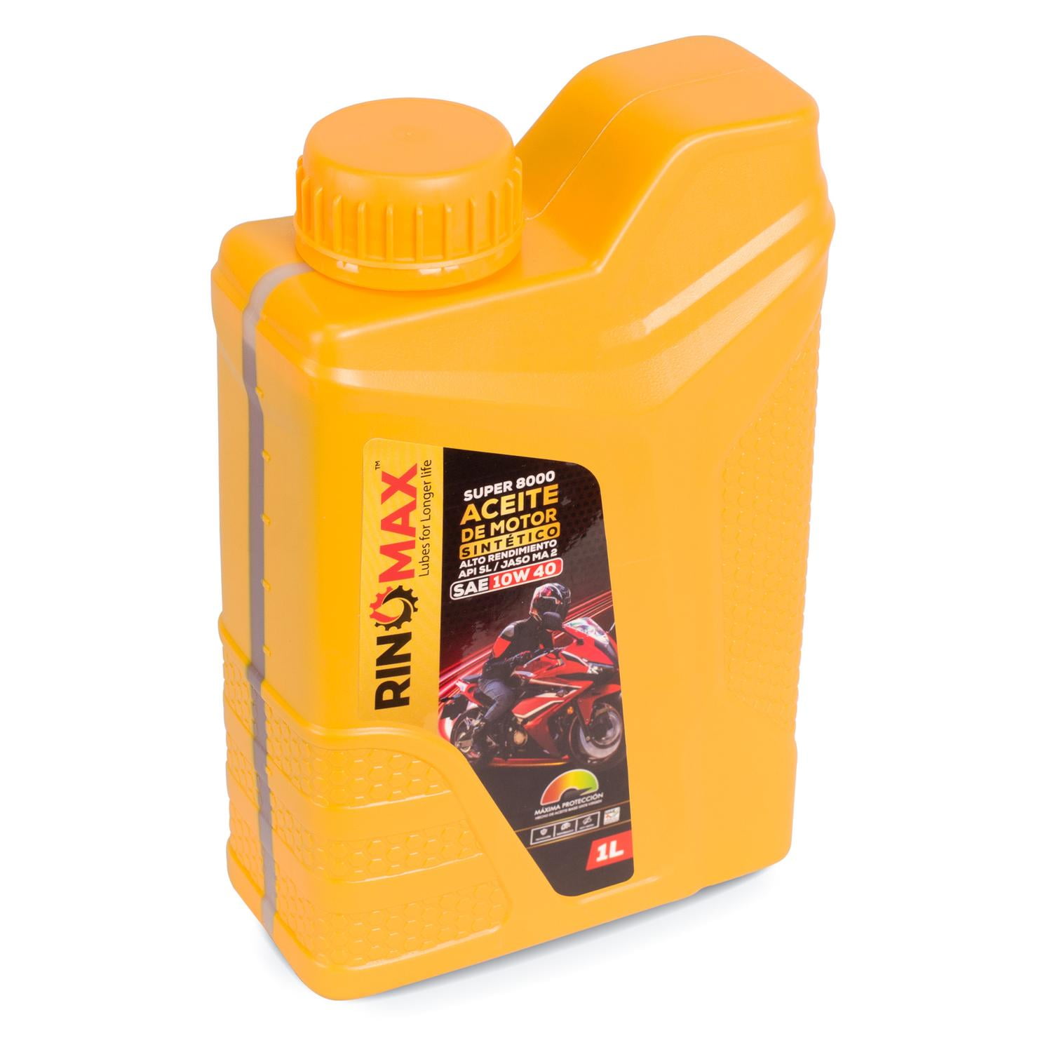 Aceite Moto Sintetico 10w40 4T 1L API Rinomax 8000 amarillo | Walmart ...