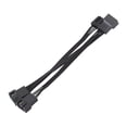 4Pin Pwms Fan Splitter Cable Supports 3pcs 3pin/4pin Fan for PC ...