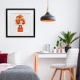 Stupell Industries Orange Handbag & Balloons Black Framed Print Under ...