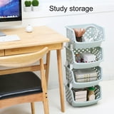 AURORA TRADE Stackable Storage Bins Plastic Baskets Rack Stacking Stand ...
