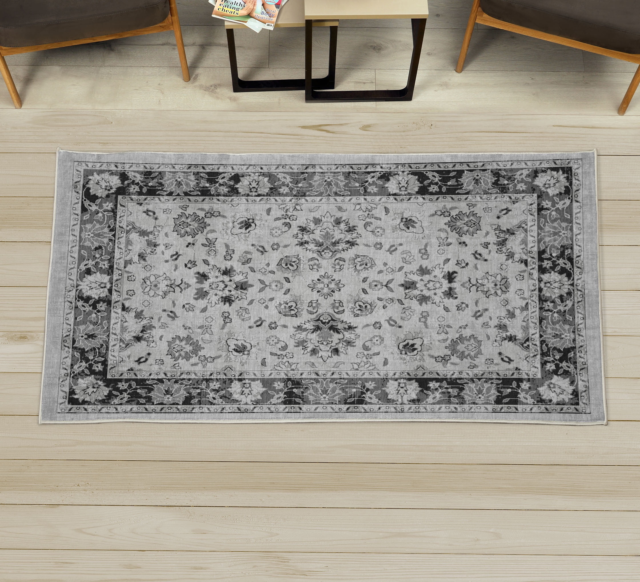 Spring Decorative Rug, Blossoms and Flowers Ivy and Creepers Flowering ...