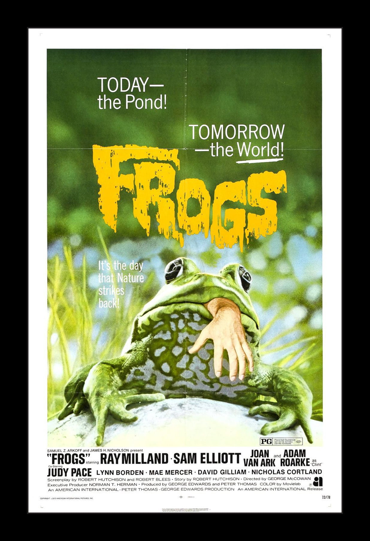 FROGS - 11x17 Framed Movie Poster - Walmart.com