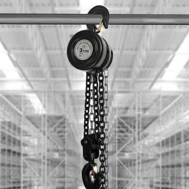 BIG RED Manual Hand Lift Steel Chain Block Hoist with 2 Hooks, 1 Ton ...