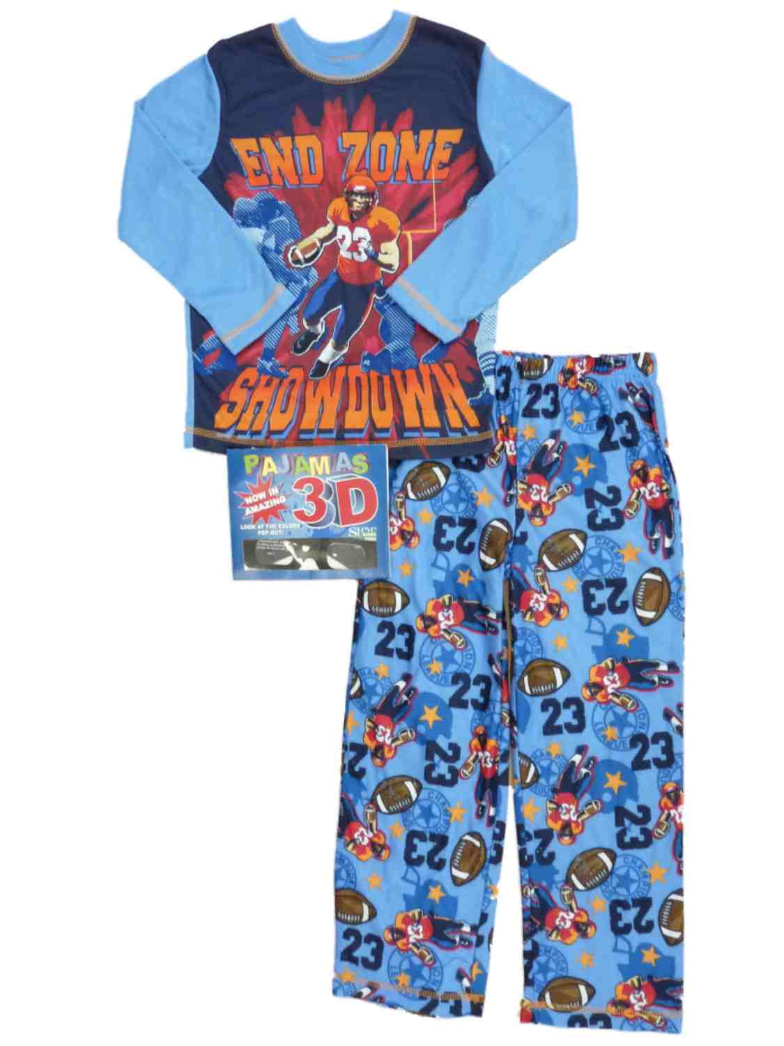 St. Eve Boys End Zone Showdown Football Pajamas Sleepwear Set XS4-5 ...