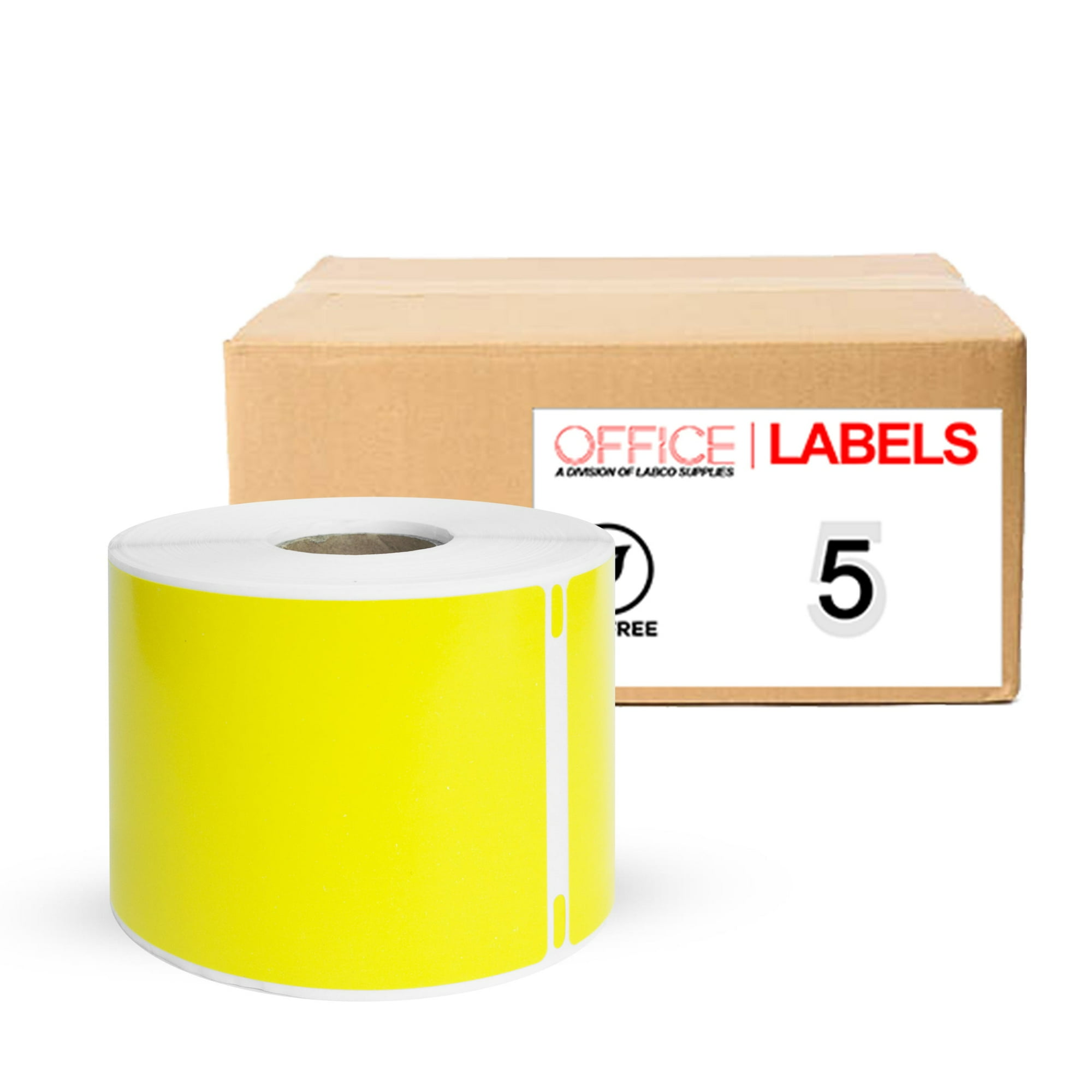 Click here for Office Labels 5 Rolls Of 30256 Removable Yellow Co... prices