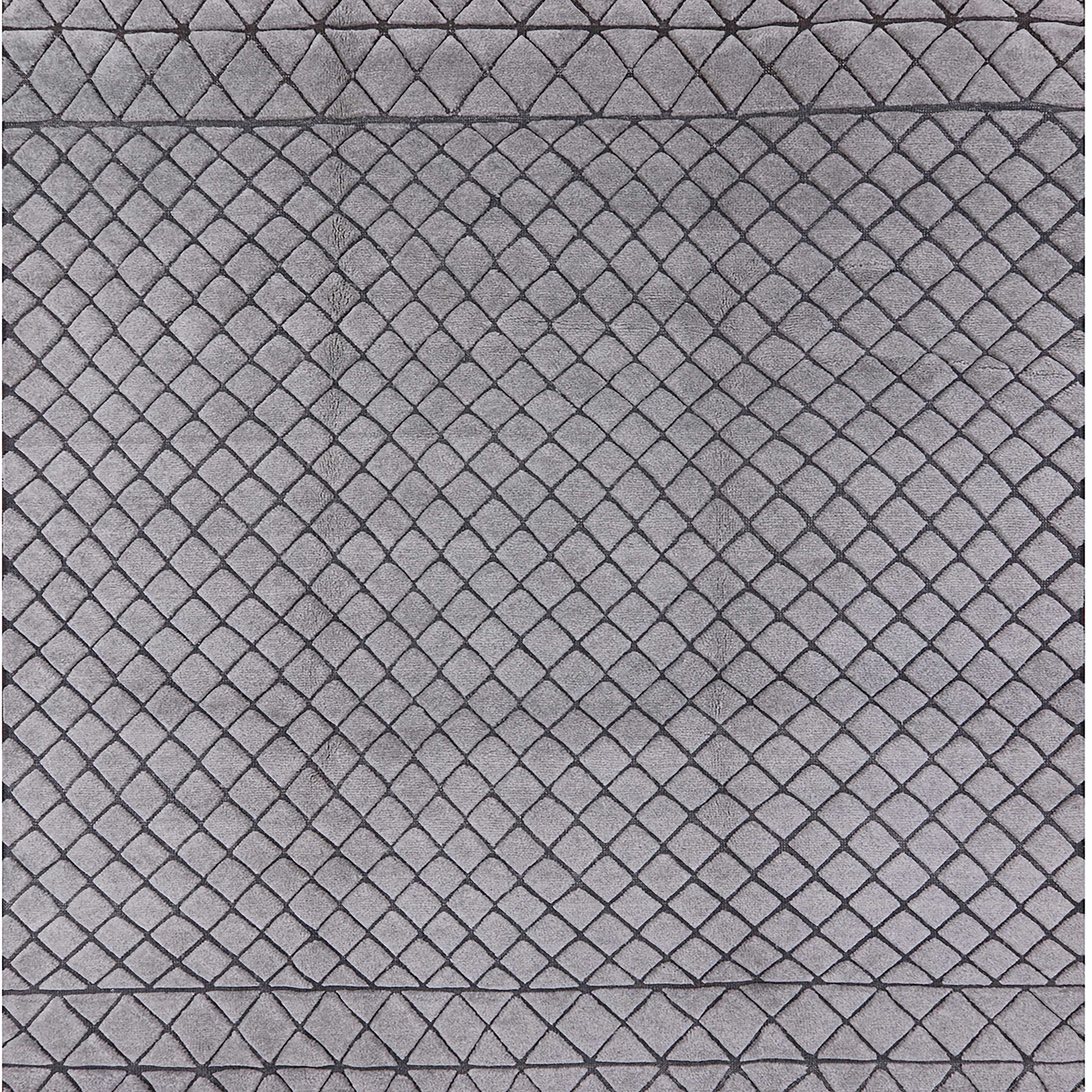 Ahgly Company Indoor Square Mid-Century Modern Gray Oriental Area Rugs ...