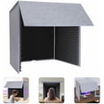 Desktop Soundproof Cover, Isolation Booth, Vocal Sound Absorbing Shield ...