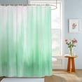 Bathroom Shower Curtain Minimalist Green Background Waterproof Shower ...