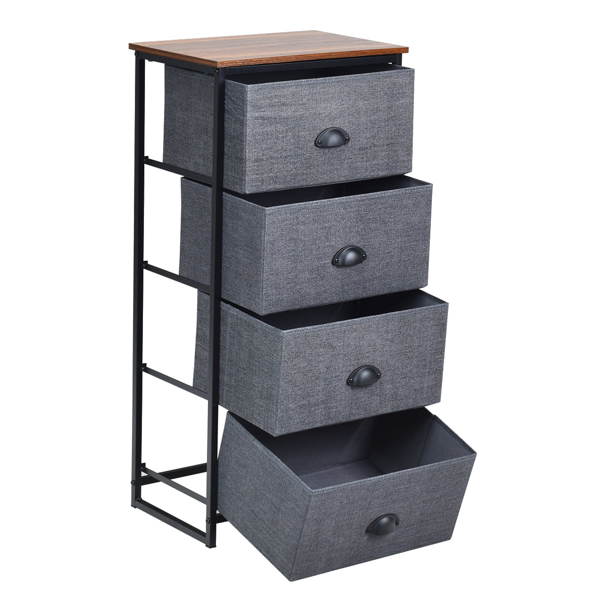 Gymax Side Table with 4 Drawers, Multicolor - Walmart.com