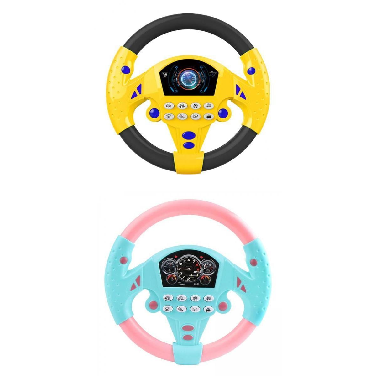 2pcs Simulation Steering Wheel Toy Driving Controller Portable Car ...