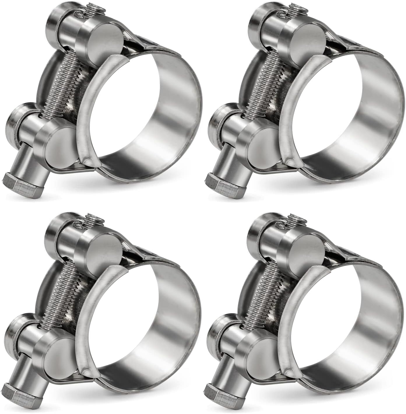 ORUYROP 4 Pack 304 Stainless Steel T-Bolt Hose Clamps, Working Range ...