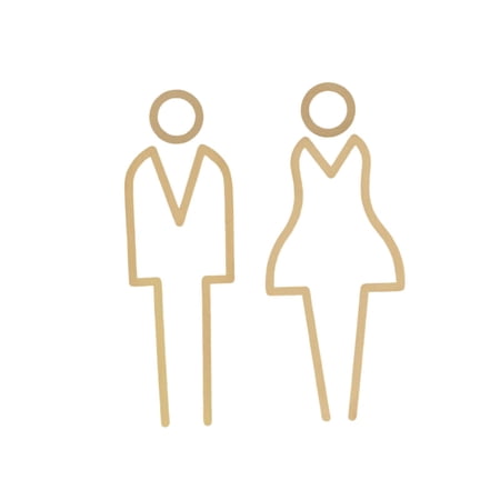 Hommes et Femmes Toilettes Signalisation Universel Toilette Signe d ...