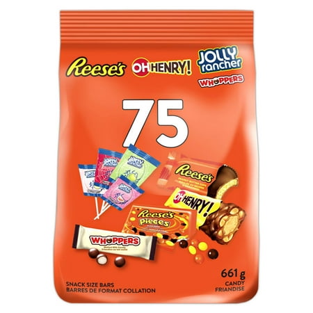 HERSHEY'S Halloween Assorted Chocolate and Candy Value Bag, 75ct ...