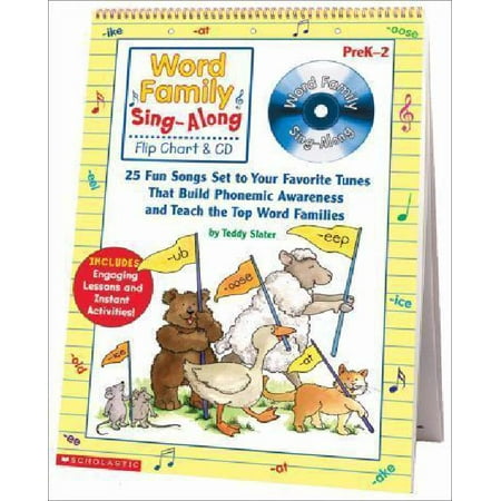 Word Family Sing-Along Flip Chart & CD: 25 Fun Songs Set to Your ...