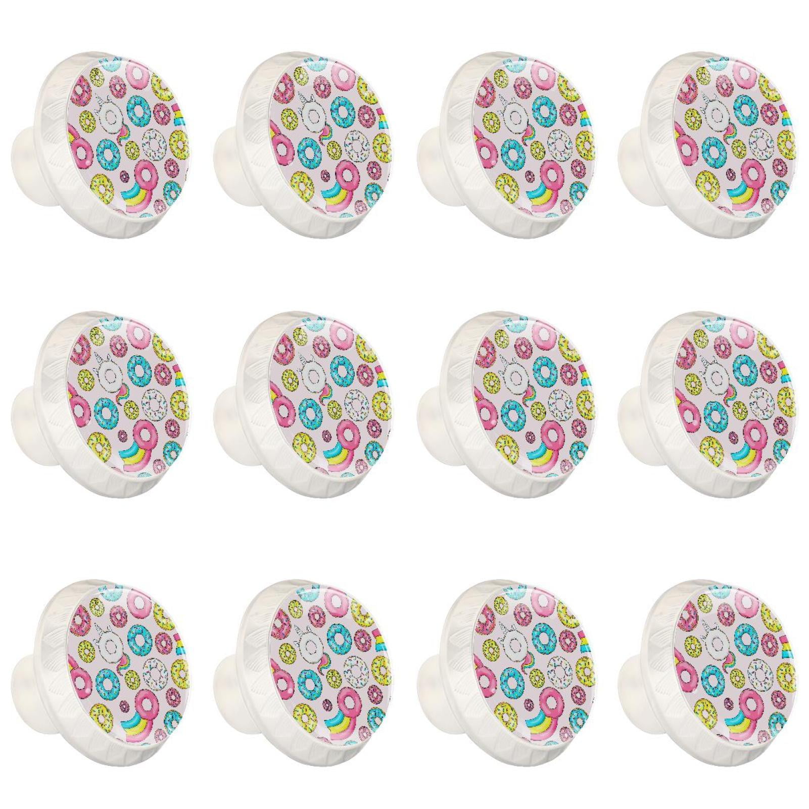 12 Pcs Cute Colorful Donuts Knobs for Kitchen Cabinet Cupboard Dresser ...