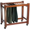 Casual Home Wooden Rolling Pants Trolley with 16 Hangers for Closet and ...