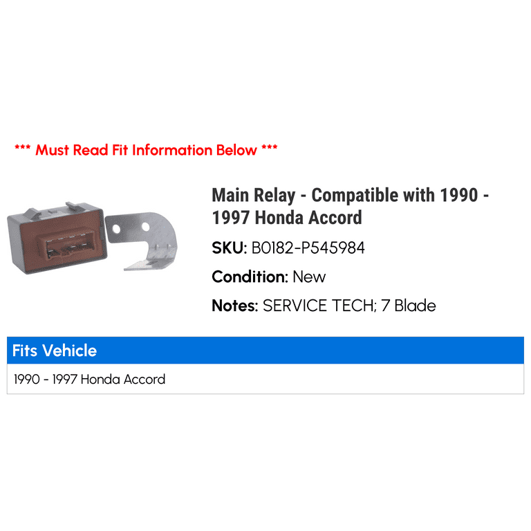 1995 Honda Accord Starter Relay