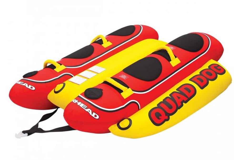 AIRHEAD Hot Dog 4-Rider Towable Inflatable Boat Lake Tube, Up To 4 ...