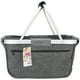 JanetBasket Charcoal Felt Aluminum Frame Basket-18" x 10" x 9-1/2 ...