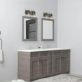 LNC 2-Light Bronze and Brown Wood Farmhouse Bathroom Vanity Light,13.8 ...