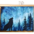 Black Wolf Night Small Cabinet Curtains 10.8"W x 13.4"L, Abstract ...