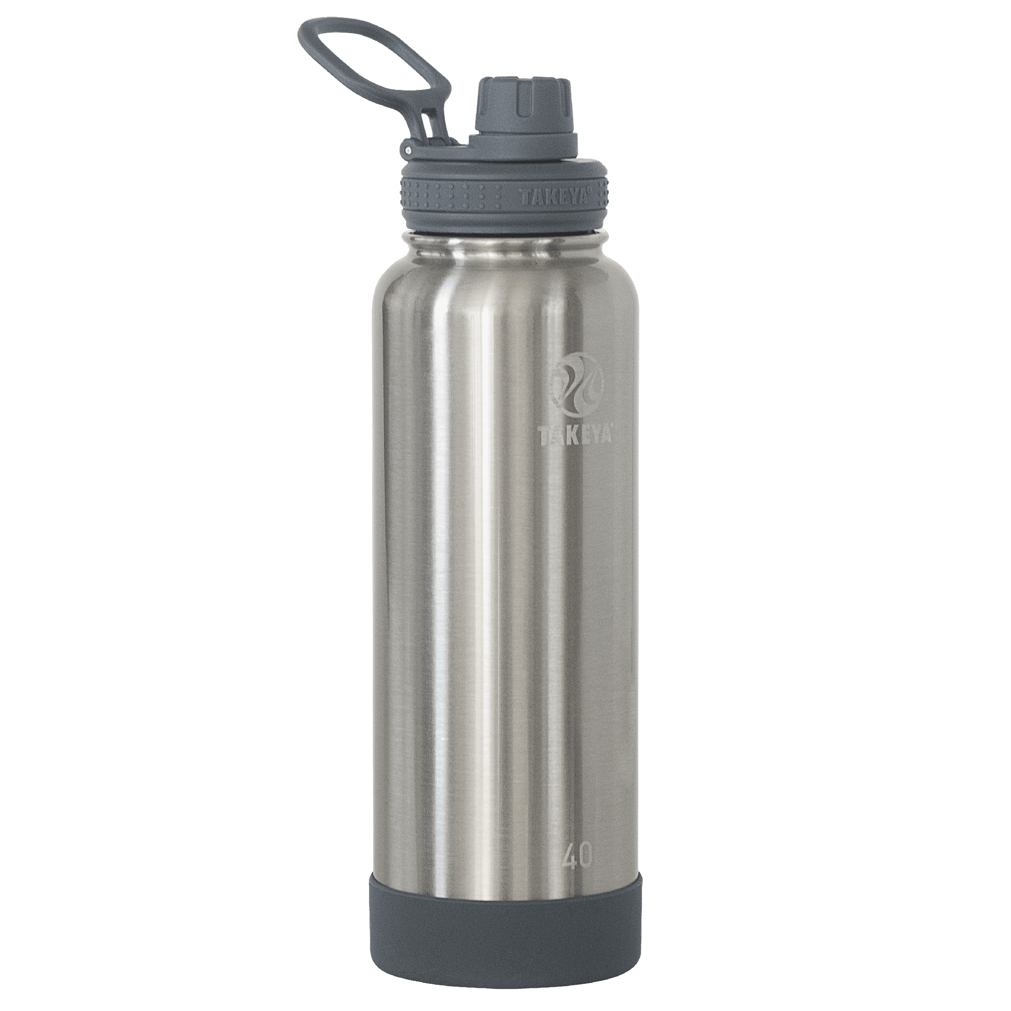 Takeya Actives Stainless Steel Water Bottle w/Spout lid, 40oz Steel ...