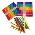 OUNONA Colored Craft Sticks for DIY Projects Made of Safe Wood with ...