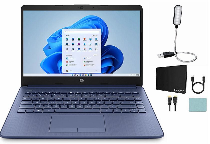 HP Stream 14" HD Laptop, Intel Celeron N4120, 4GB RAM, 64GB eMMC, Blue ...